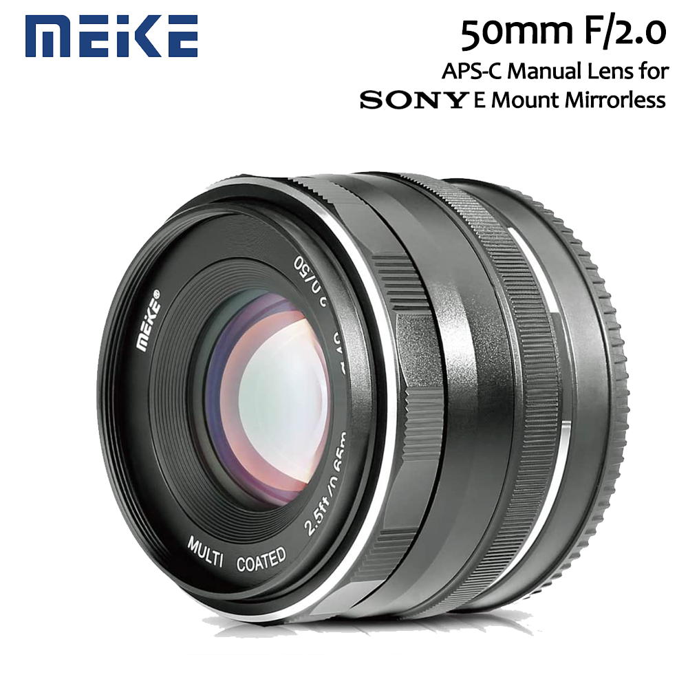 MEIKE Lensa 50mm F2.0 Lens for Sony E Mount Mirrorless Camera - Matrix ...