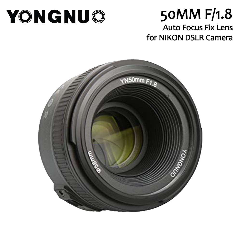 YONGNUO Lensa 50mm F1.8 Auto Focus Fix Lens for NIKON DSLR Camera ...