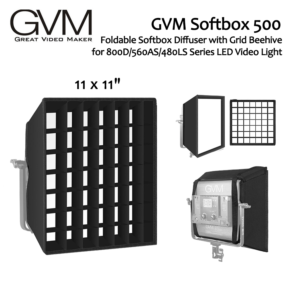 GVM SOFTBOX 500 Foldable Softbox Diffuser with Grid Beehive - Matrix ...