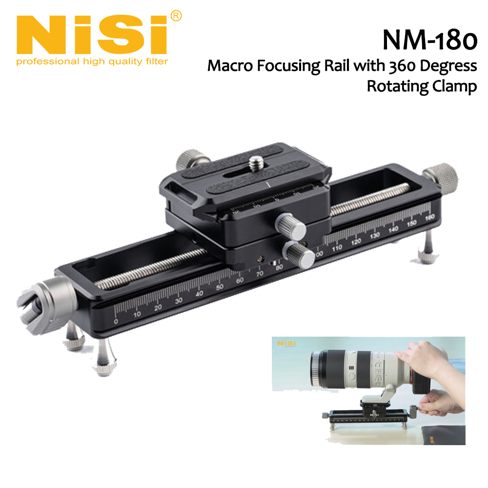 NISI NM-180 Macro Focusing Rail Slider with 360° Rotating Clamp ...