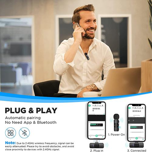 Boya BY-V2 Ultra-Compact 2.4Ghz Wireless Microphone for iOS Devices ...