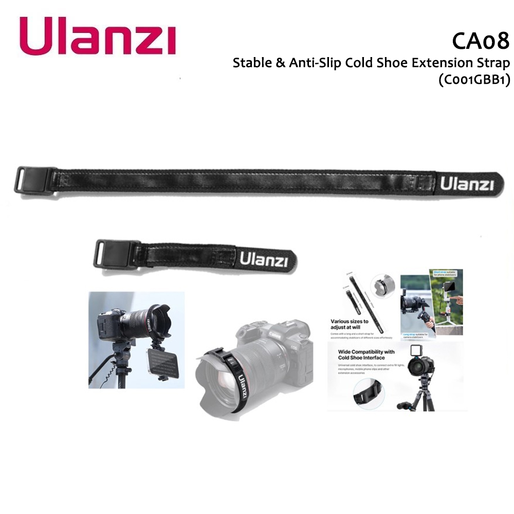 Ulanzi CA08 Cold Shoe Extension Strap for Camera (C001GBB1) - Matrix Camera | Toko Kamera Dan ...